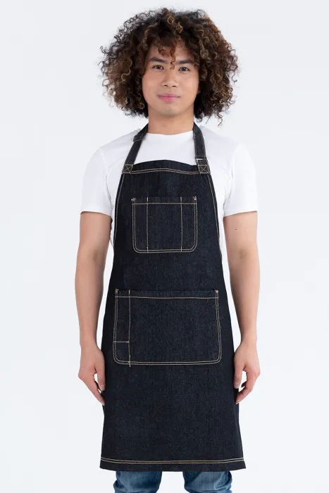 Leo Denim Bib Apron Black, - Aussie Chef Aprons | Updated 2022
